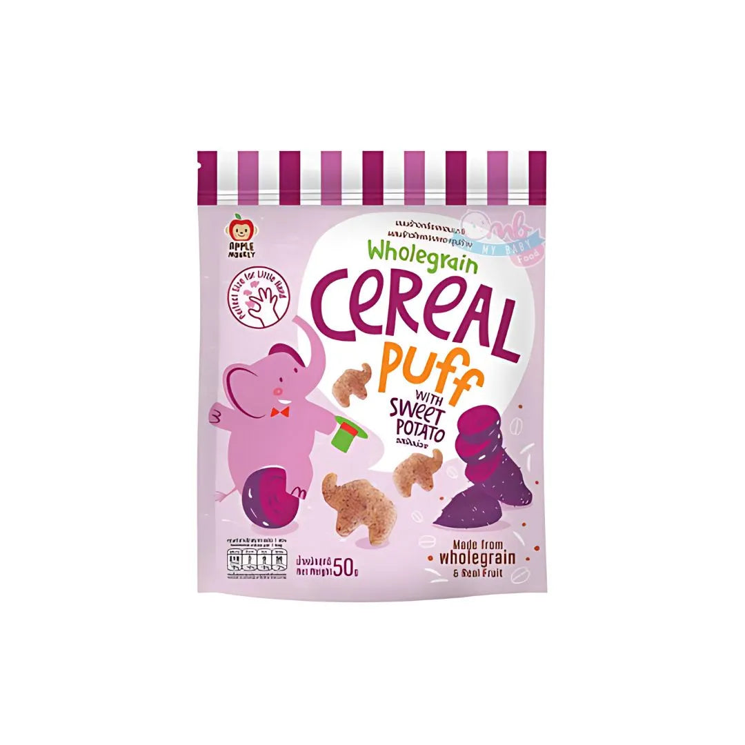 Apple Monkey Wholegrain Cereal Puff – Squeezby